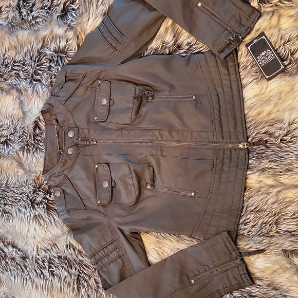 blanc noir | Jackets & Coats | Blanc Noir Faux Leather Moto Jacket | Poshmark